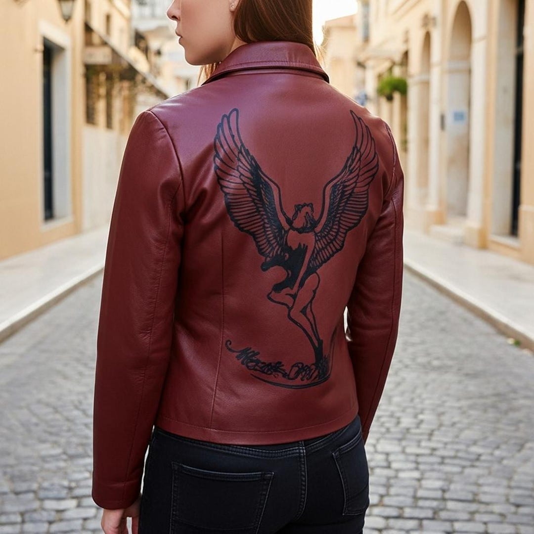 Handmade Claire Redfield RE2 Moto Leather Cosplay Jacket Gaming Costume ...