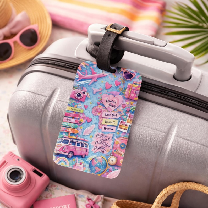Travel Luggage Tag Acrylic Suitcase Tag Gift for Her Travel Accessories ...