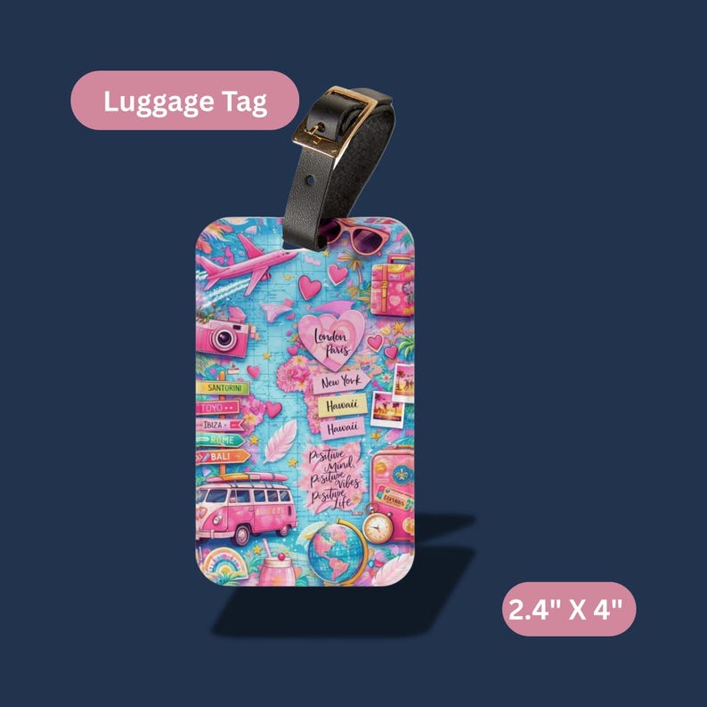 Travel Luggage Tag Acrylic Suitcase Tag Gift for Her Travel Accessories ...