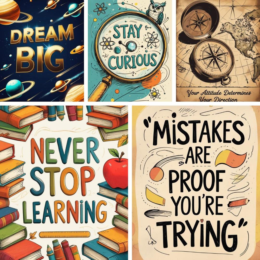 Cute Classroom Posters, Motivational Classroom Wall Hangings ...