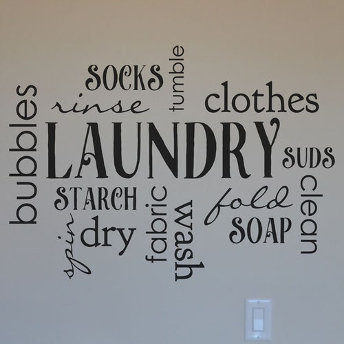 Laundry Decal Collage of Lots of Laundry Terms Vinyl Decal - Etsy