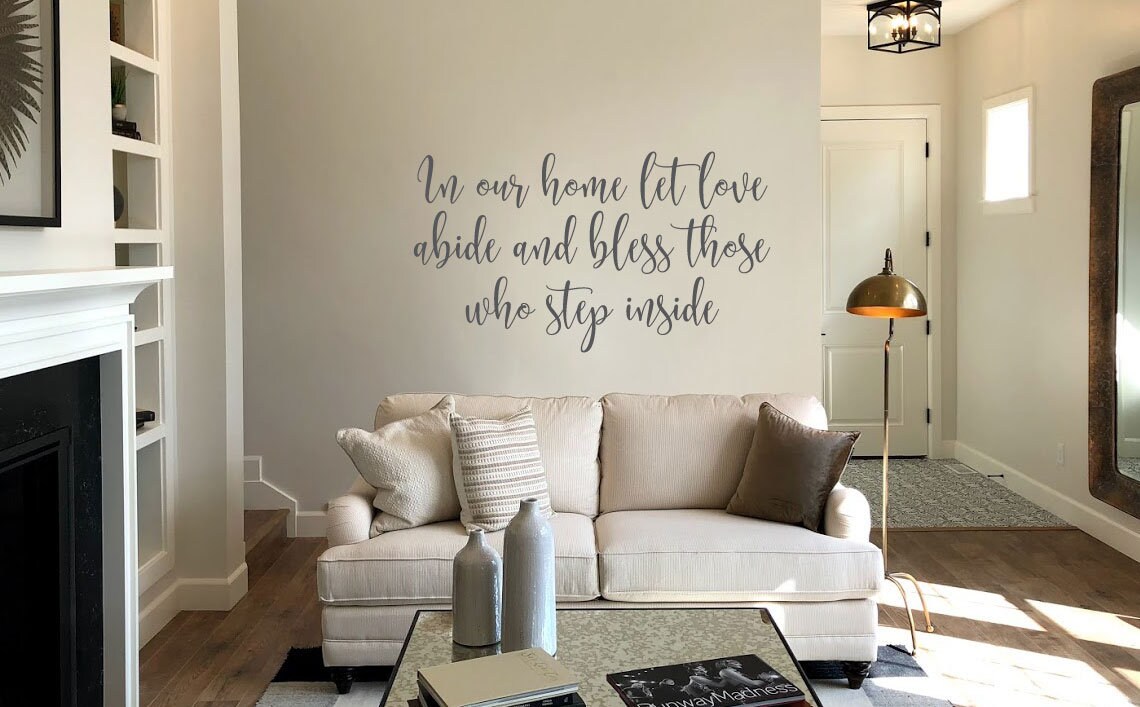 Extra Large Wall Decal in Our Home Let Love Abide and Bless - Etsy