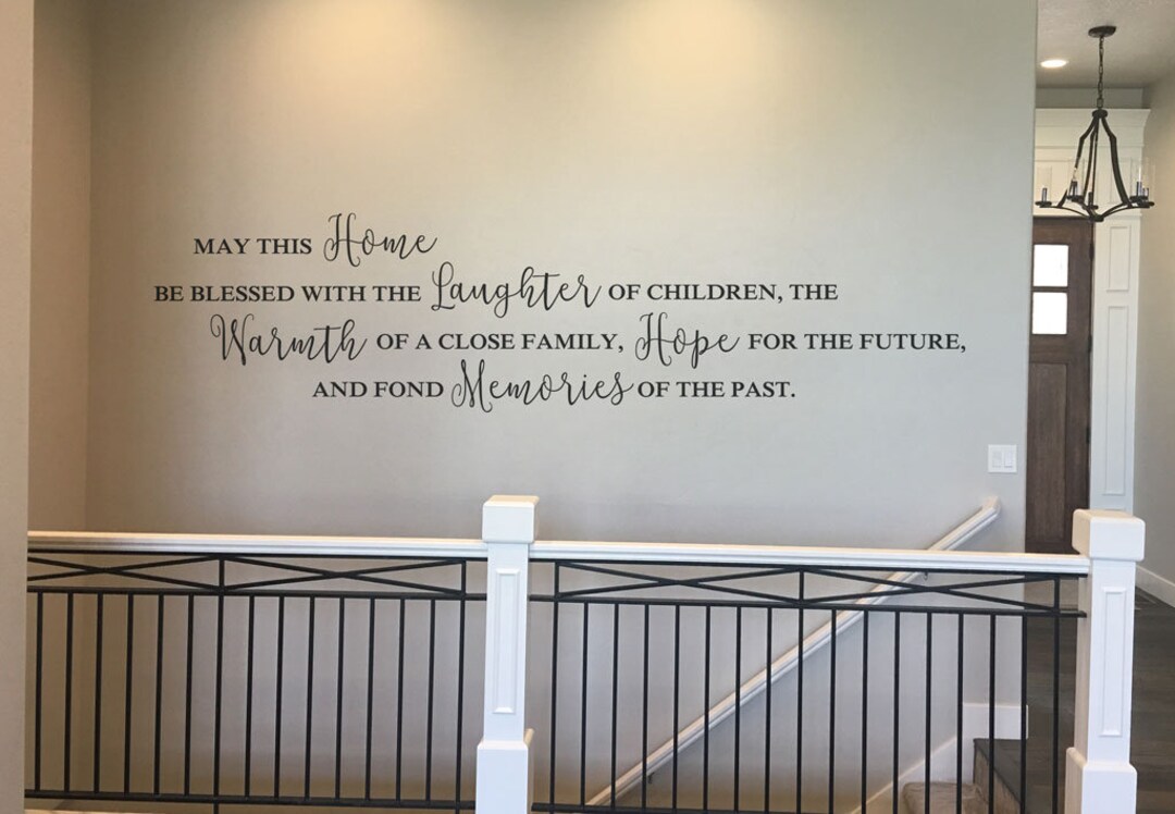 May This Home Be Blessed With the Laughter Decal Wall Lettering Sticker ...