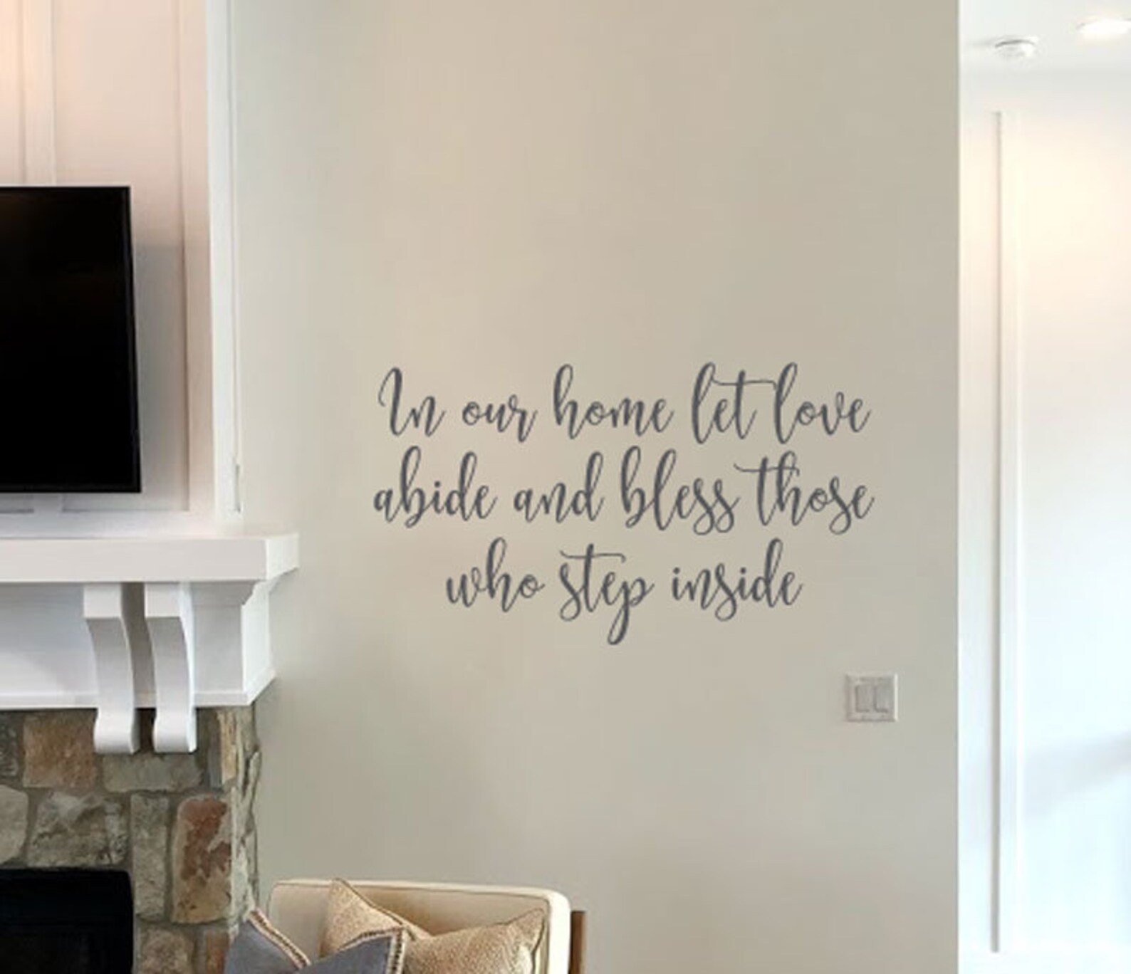 Extra Large Wall Decal in Our Home Let Love Abide and Bless - Etsy