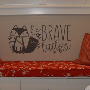 Be Brave Little One Wall Decal Vinyl Lettering Sticker, Fox Decor ...