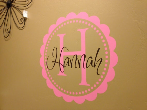 CUSTOM Pink Name Wall Decal Lots of Fonts and Images to - Etsy