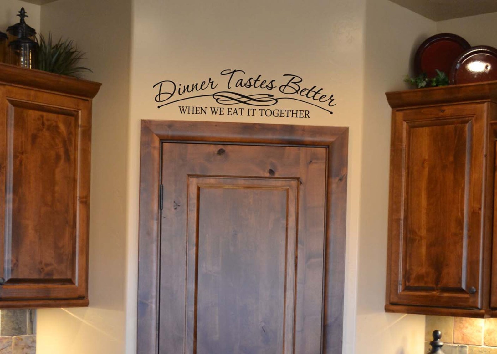 Dinner Tastes Better Kitchen Decal Vinyl Lettering Wall Words - Etsy