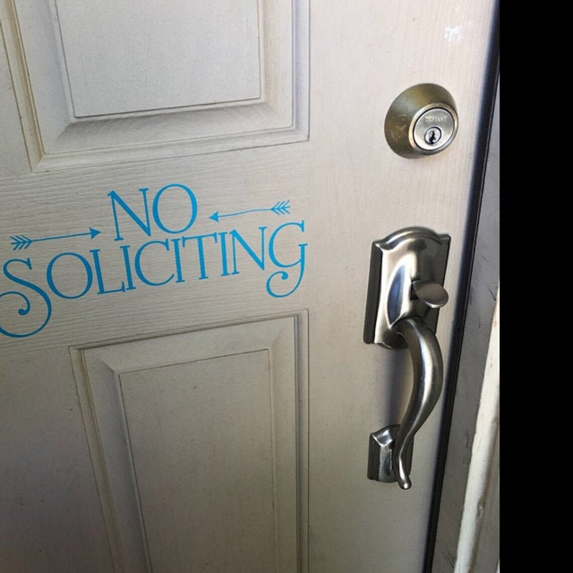 No Soliciting Decal Sticker Removable Vinyl for the Front - Etsy