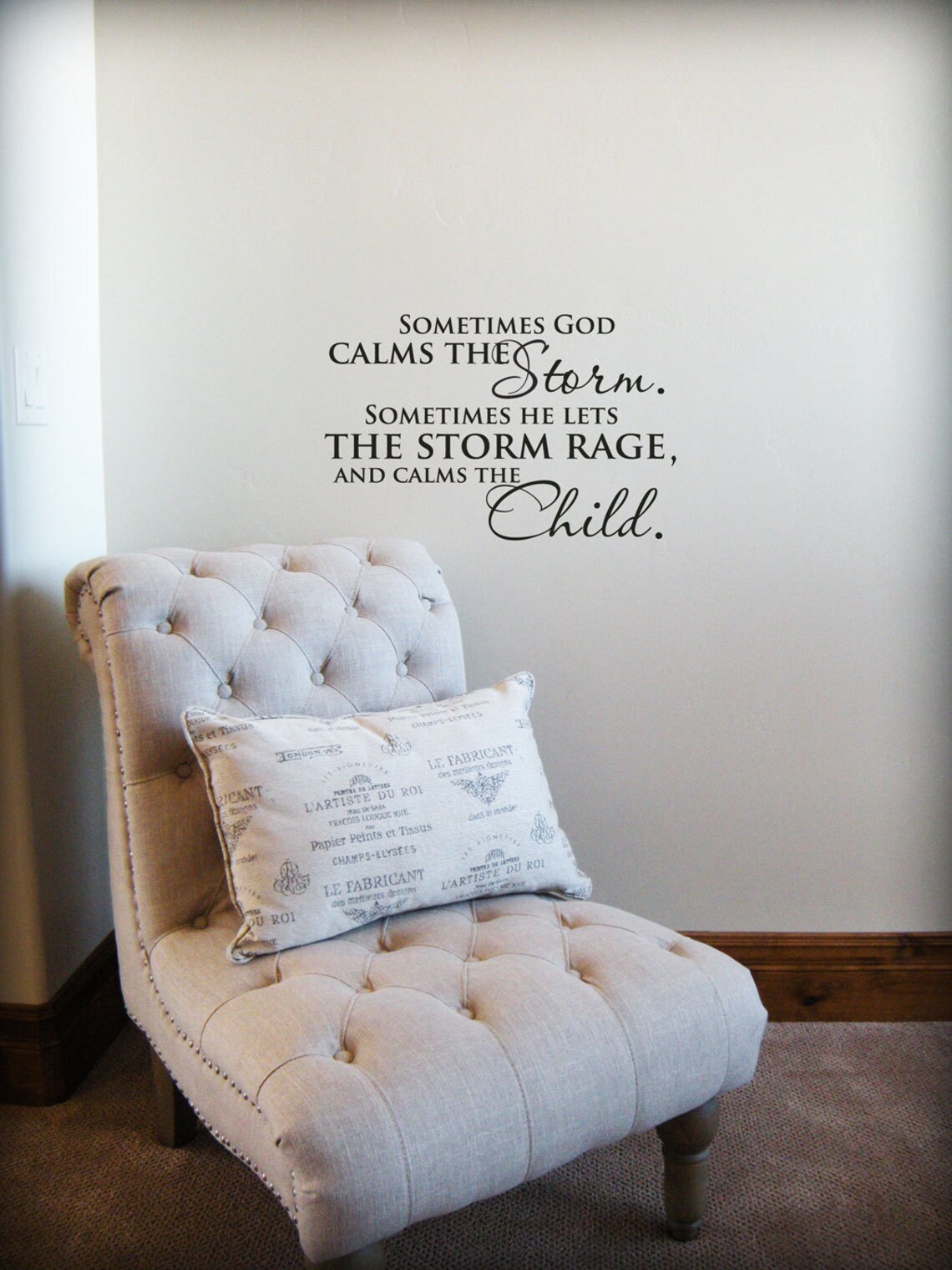 Calm the Storm Religious Wall Decal Sometimes God Calms the - Etsy