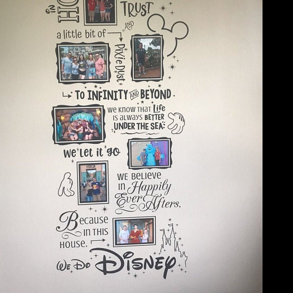 In This House We Do Disney Photo Collage Wall Decal BC838 - Etsy