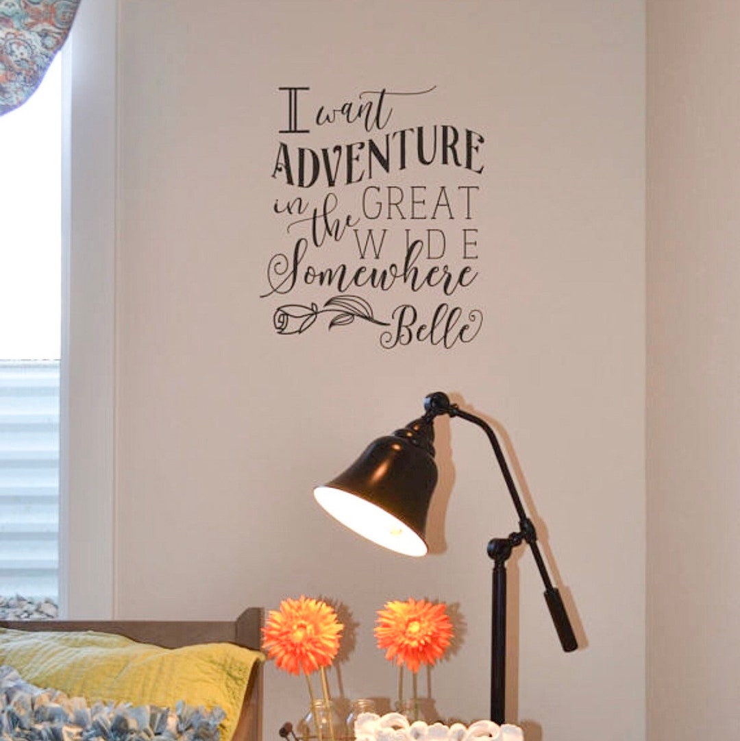 Disney Beauty and the Beast Wall Decal I Want Adventure in the Great ...