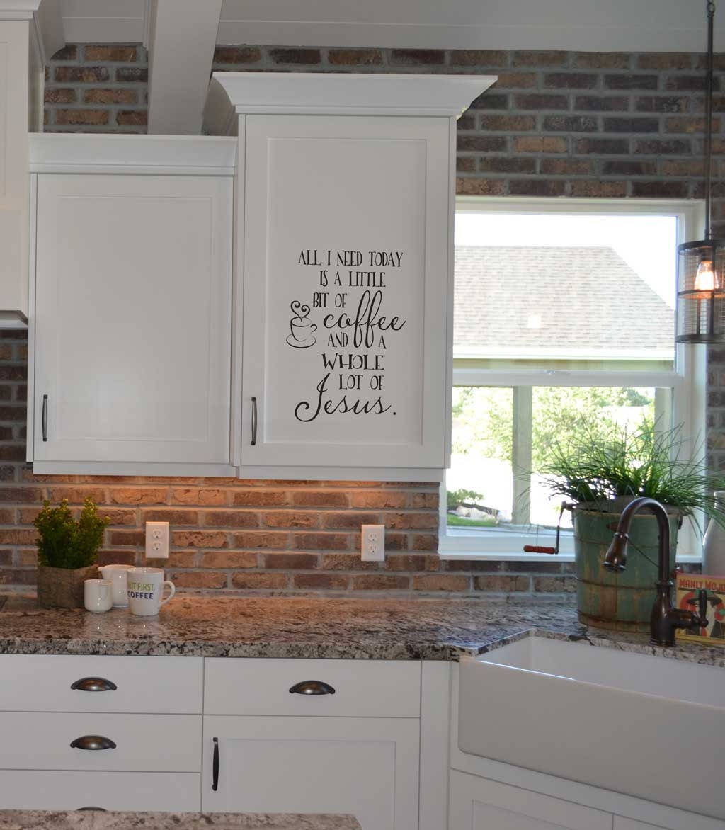 Coffee and Jesus Kitchen Decal All I Need Today is a Little - Etsy