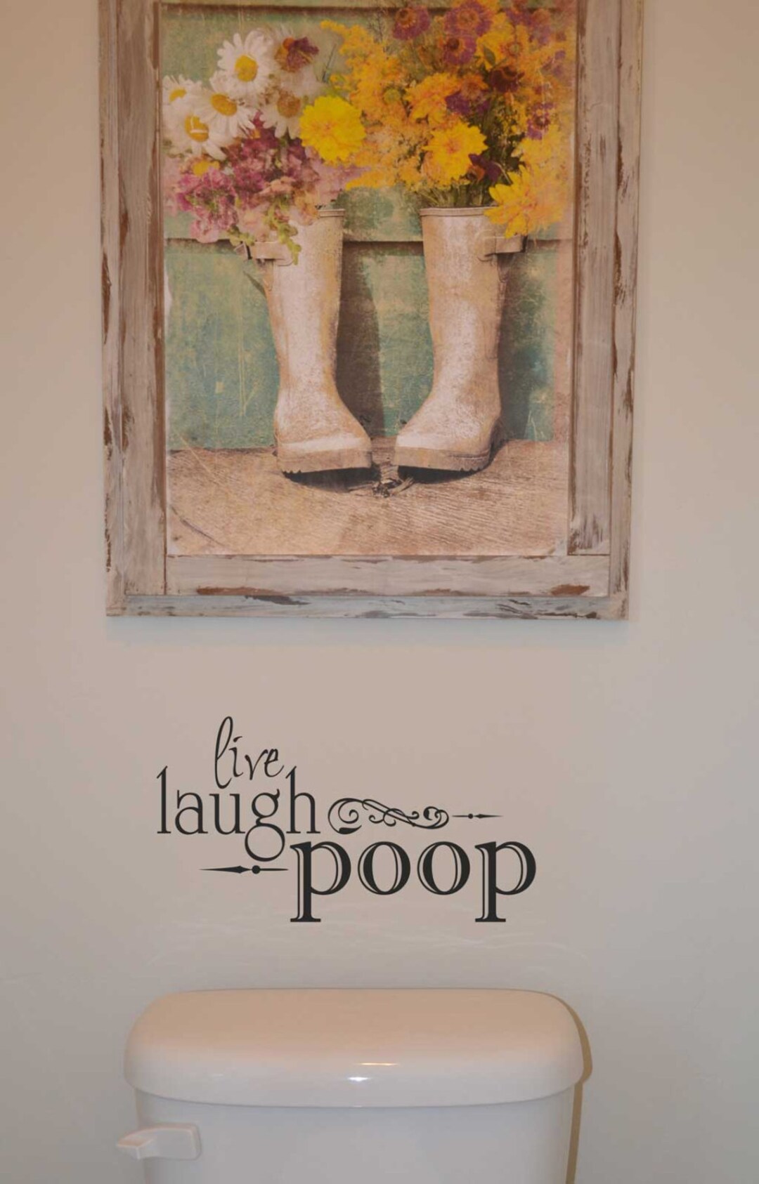 Live Laugh Poop Wall Decal Humor Sign Humor Bathroom - Etsy