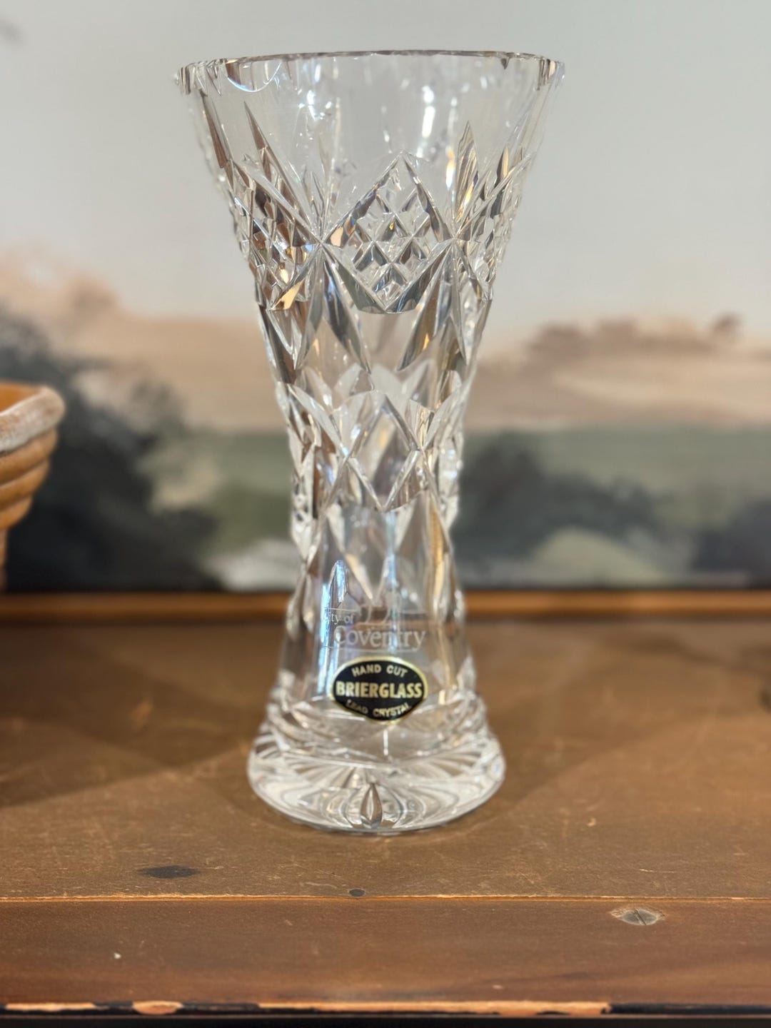 Royal Brierley Coventry Pattern Lead Crystal Vase – Hand-cut ...