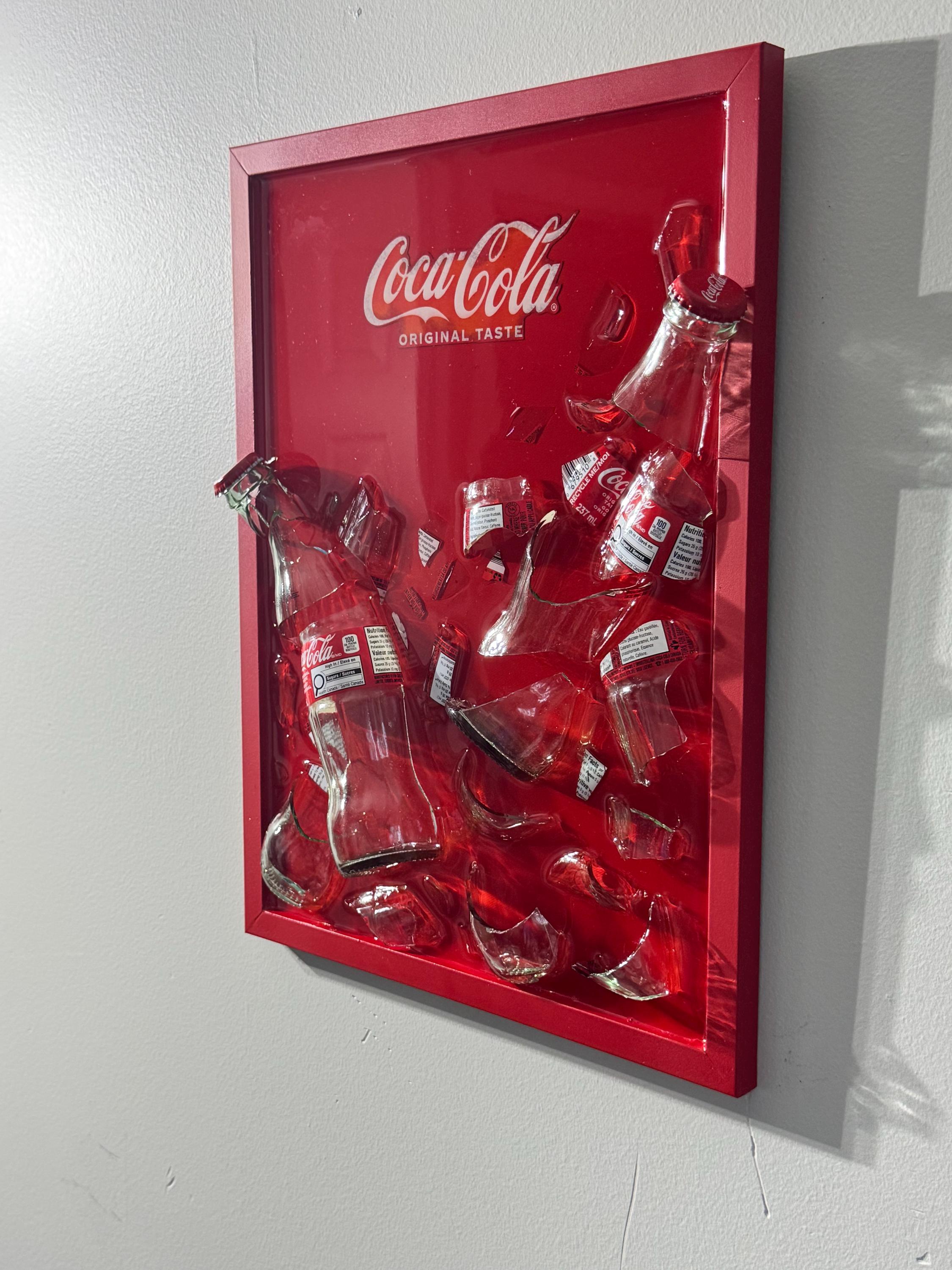 Coca-cola Bottle Art: 3D Glass in Red Resin Frame - Etsy