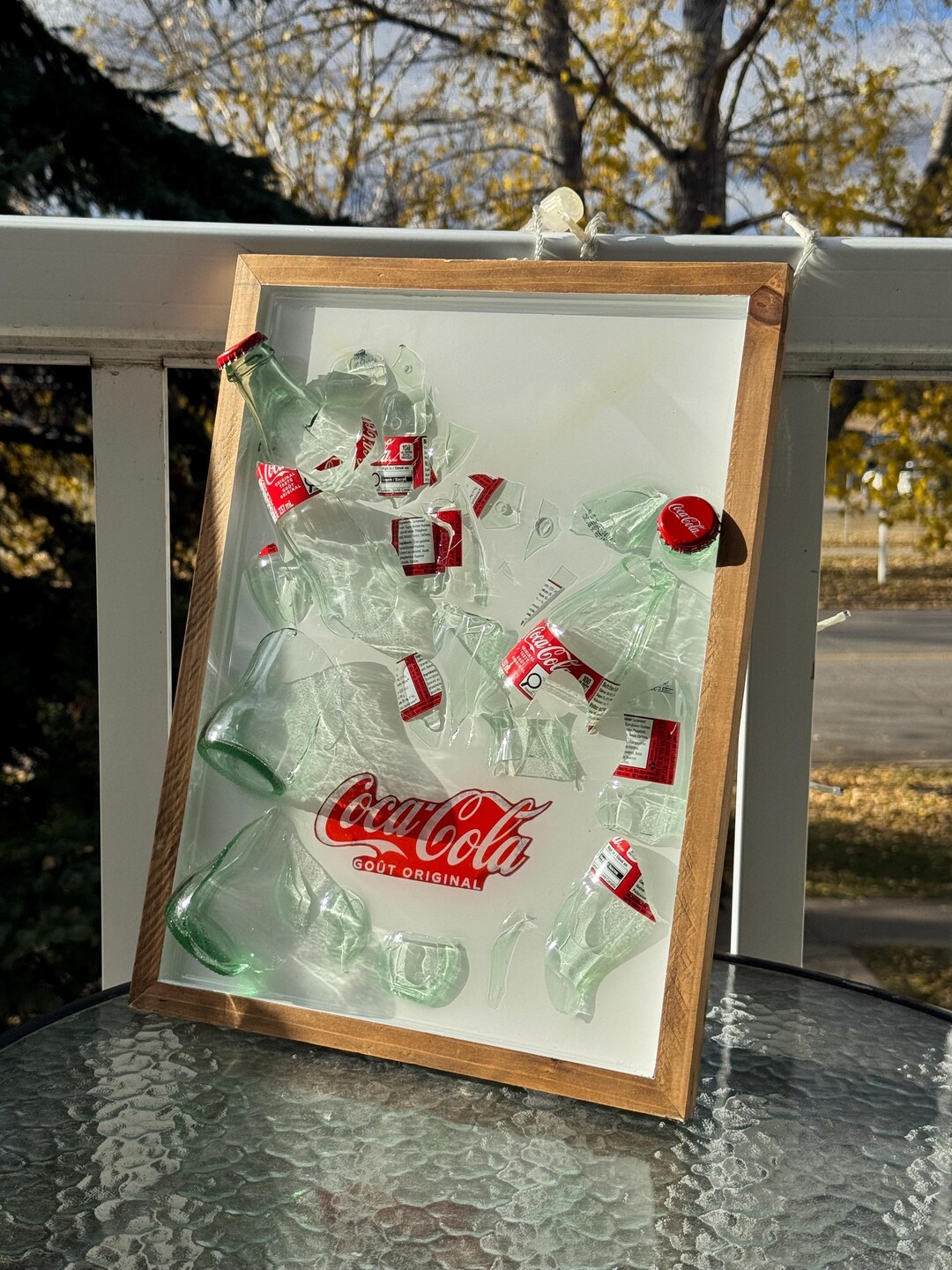 Coca-cola Bottle Art: 3D Glass Resin Wall Decor in Wood Frame - Etsy