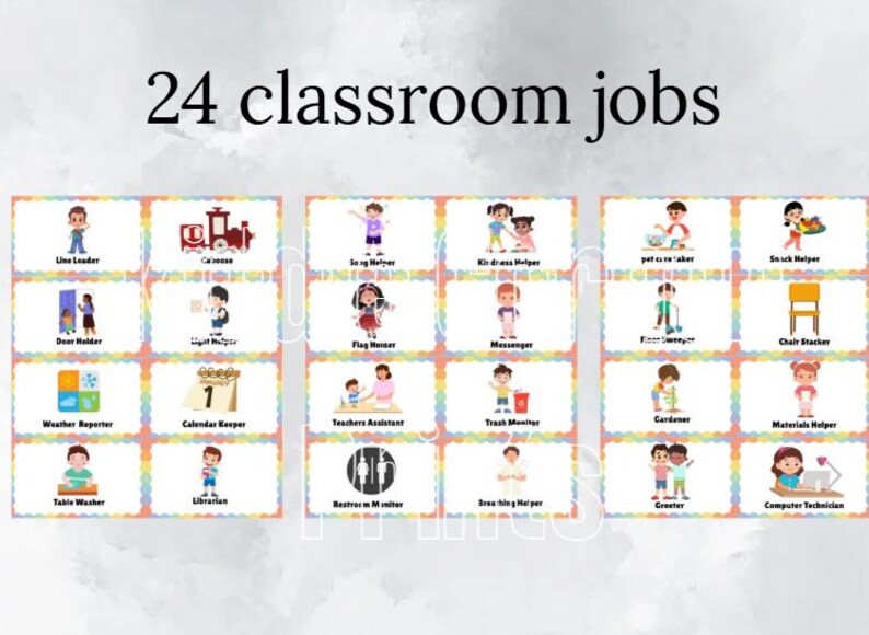 Preschool Classroom Job Chart Printable Teacher Resources Classroom ...