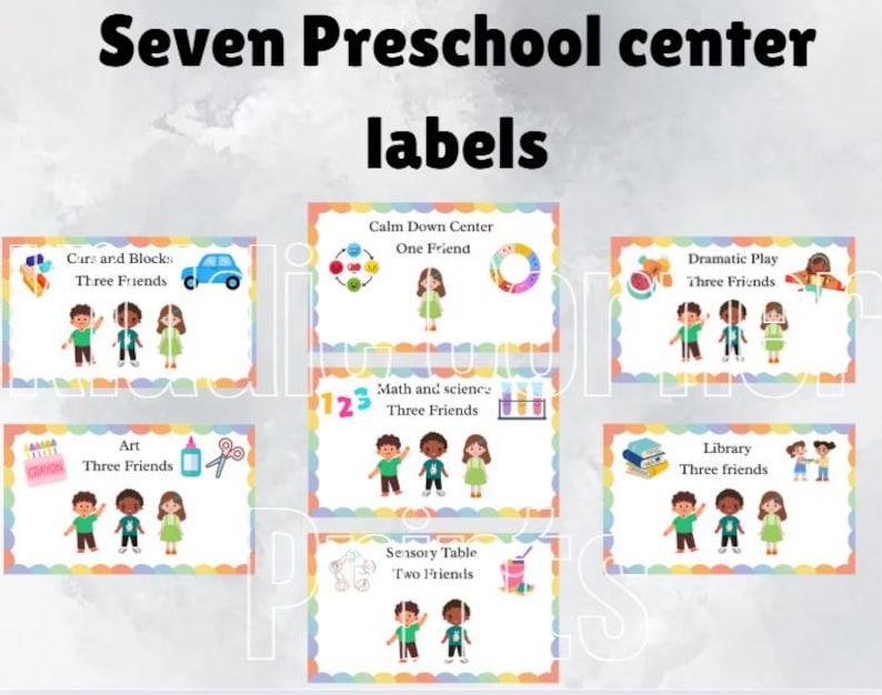 Center Labels for Preschool Classroom Resources for Teachers - Etsy Canada