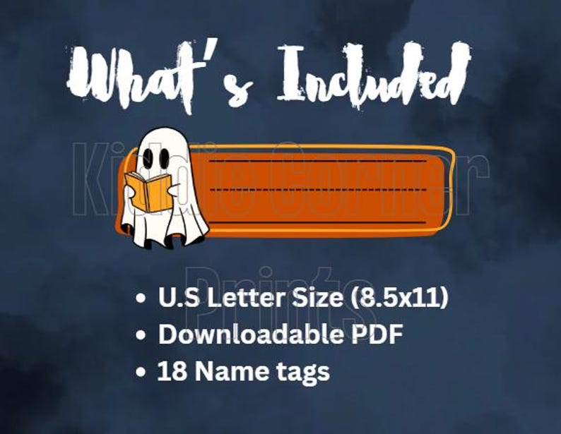 Cute Ghost Halloween Name Tags Printable for Preschool Teacher ...