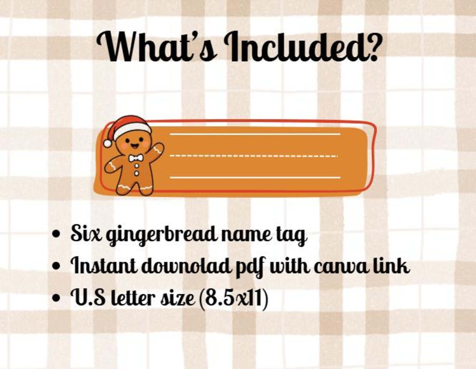 Editable Gingerbread Name Tags Printable Labels for Preschool Resources ...