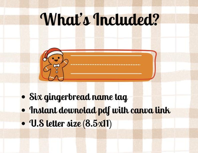 Editable Gingerbread Name Tags Printable Labels for Preschool Resources ...