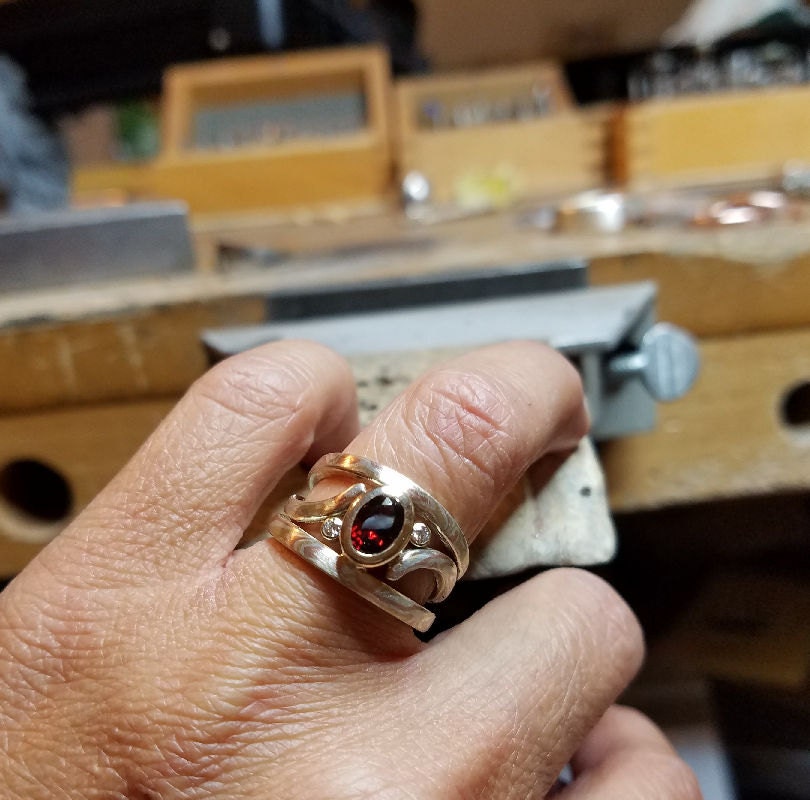 Custom Handmade Unique Mokume Gane Ring Made to Order | Etsy