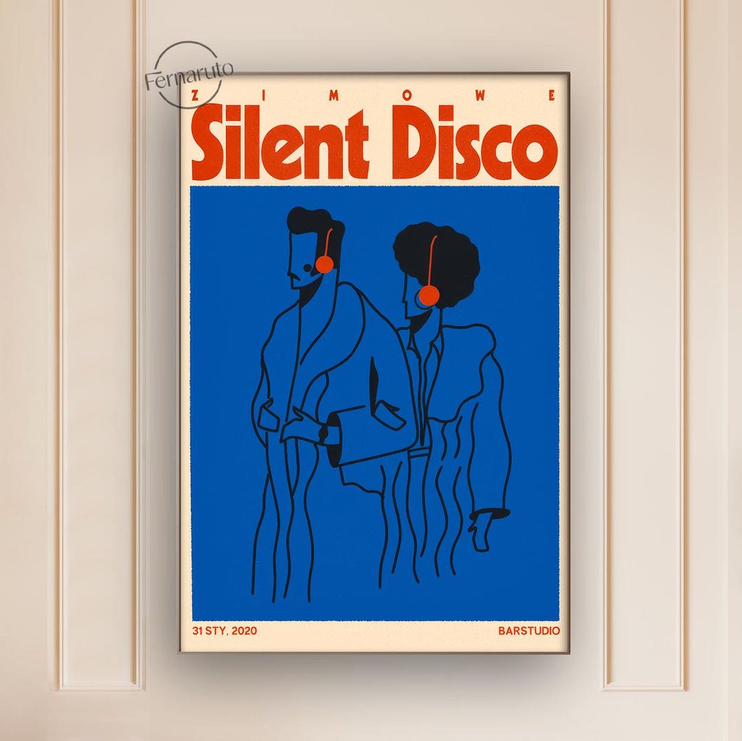 Silent Disco Art Music Posters | Art Canvas Prints | Home Theater Decor ...
