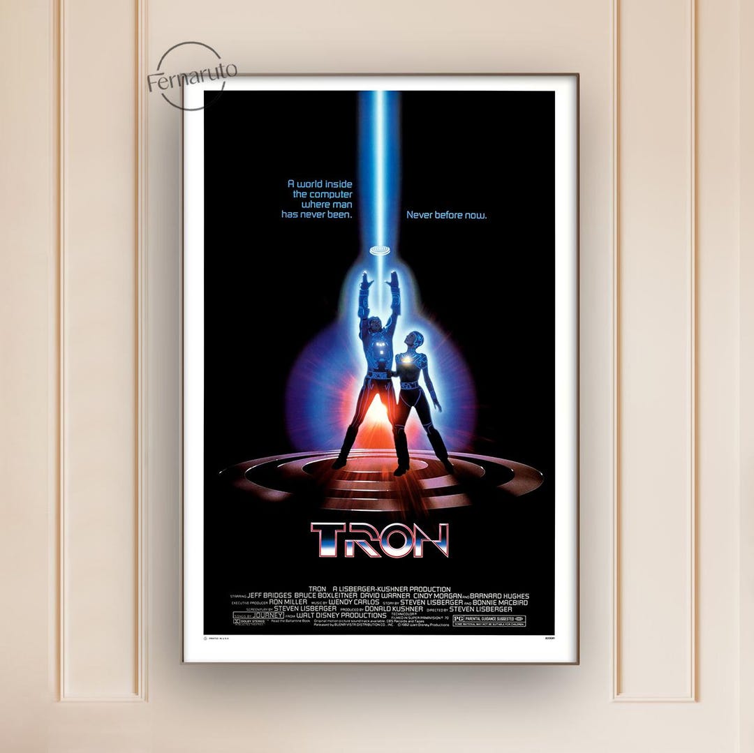 Tron (1982) Classic Movie Poster | Canvas Print | Film Wall Art | Home ...