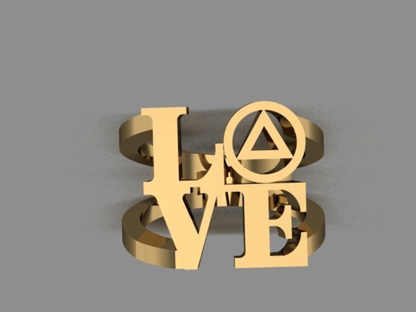 Love ring Love statue ring Love park ring Sterling silver | Etsy