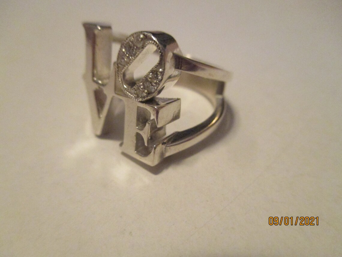Love Ring Love Statue Ring Love Park Ring Sterling Silver | Etsy