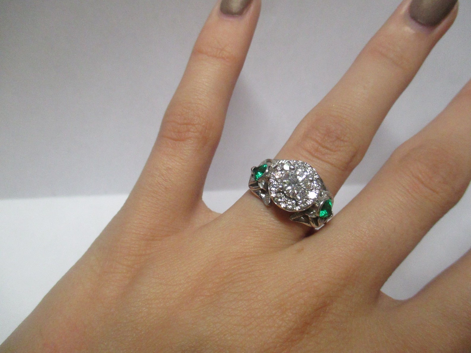 Oh Lord This Elvish Emerald Ring is Beautiful With Diamonds in - Etsy