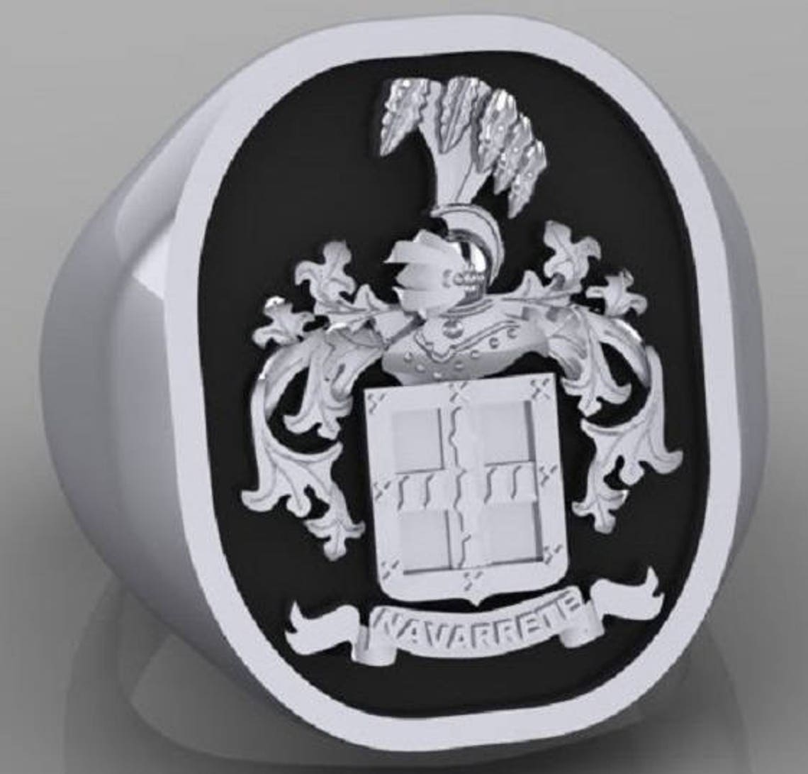 Family Crest Custom Signet Ring, Solid Gold or Sterling Silver - Etsy