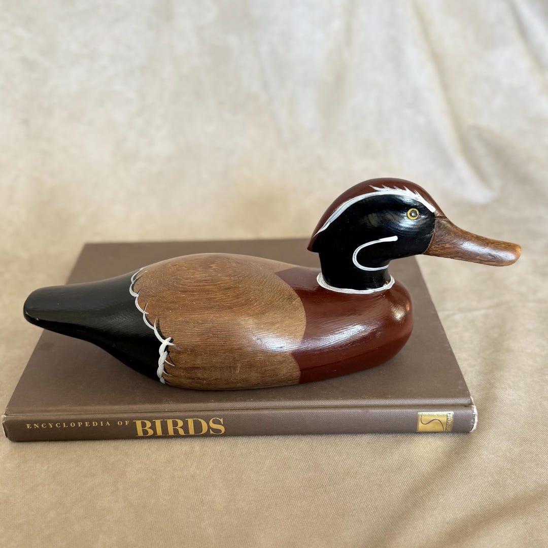 Handmade Carved Wooden Mallard Duck | Rustic Cabin Decor - Etsy