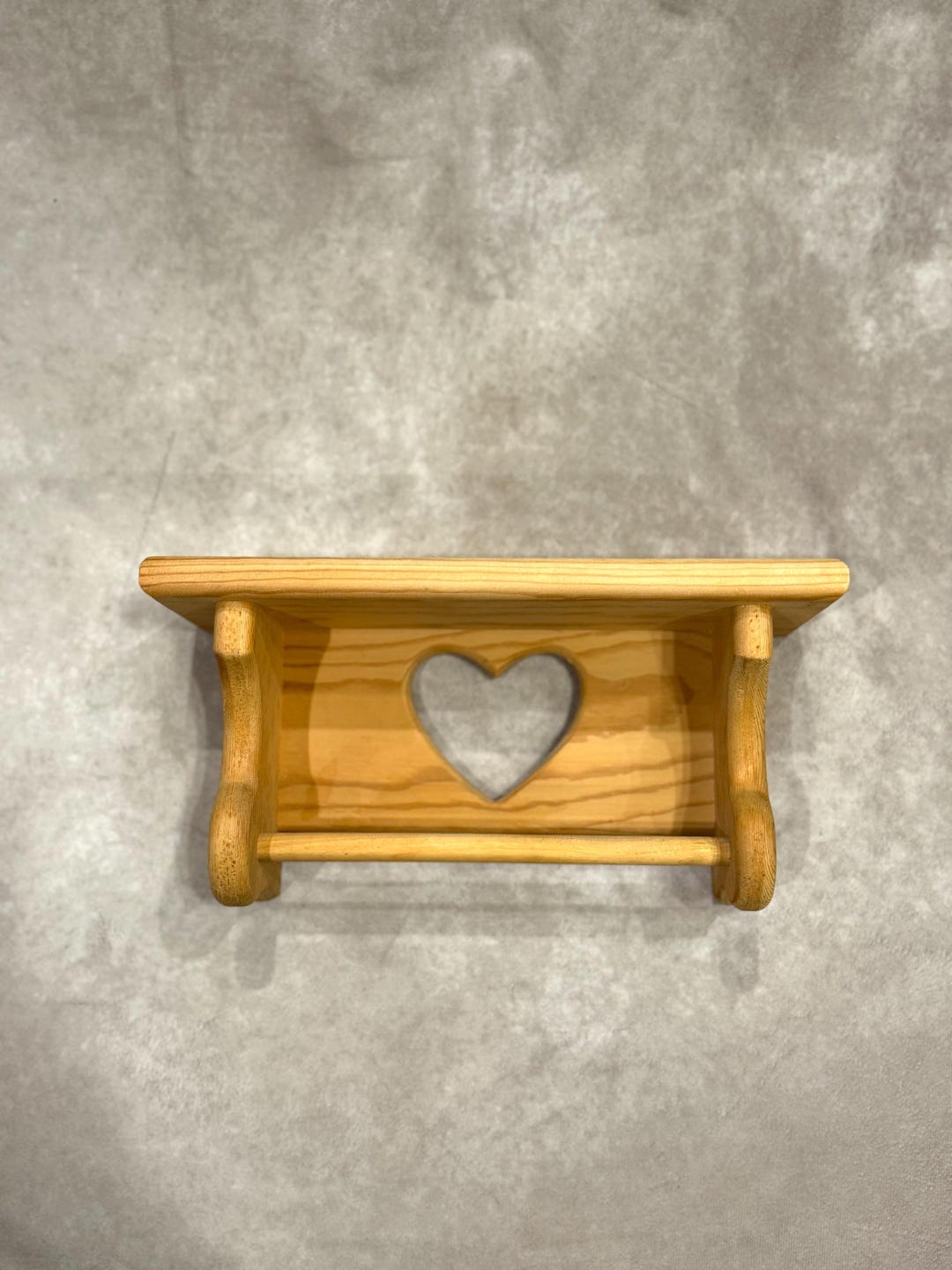 Vintage Wooden Wall Shelf – Rustic Heart Cutout, Cottage Decor - Etsy