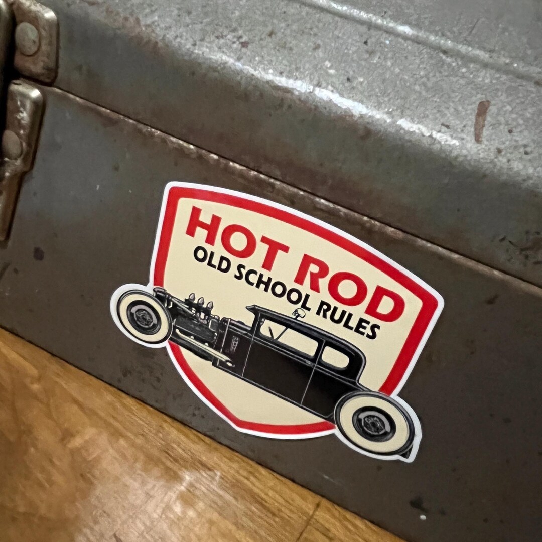 Hot Rod Old School Sticker/decal - Etsy