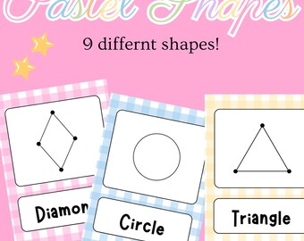 Pastel 2D Shapes Posters | Geometry Math Wall Art (instant Download) - Etsy