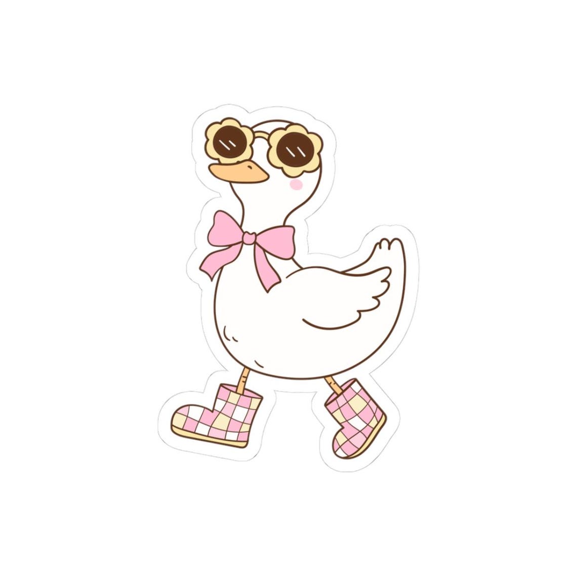 Chic Duck Kiss-cut Stickers, Cute Laptop Decals, Whimsical Home Decor ...