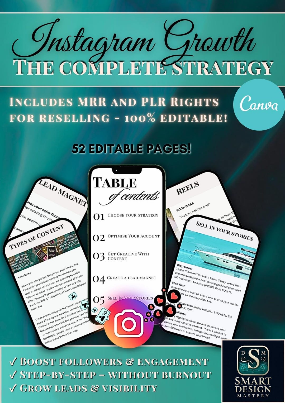 Instagram Growth Guide, Social Media Marketing Ebook, PLR Instagram ...