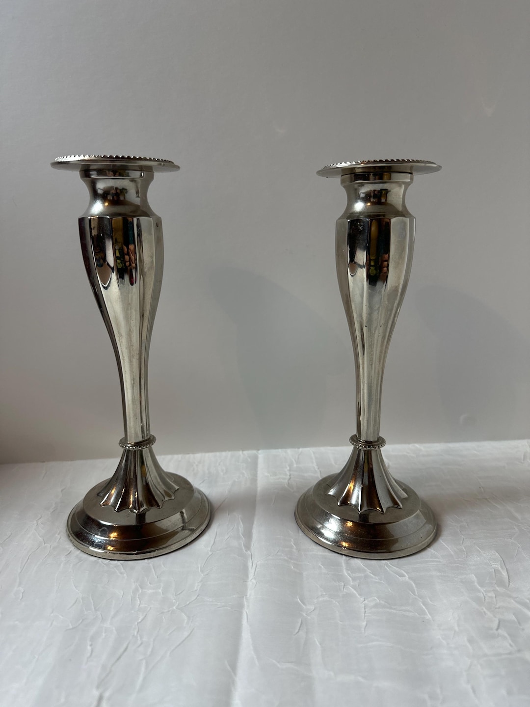 Vintage BOMBAY Tall Silver-plated Candlestick-set of Two - Etsy