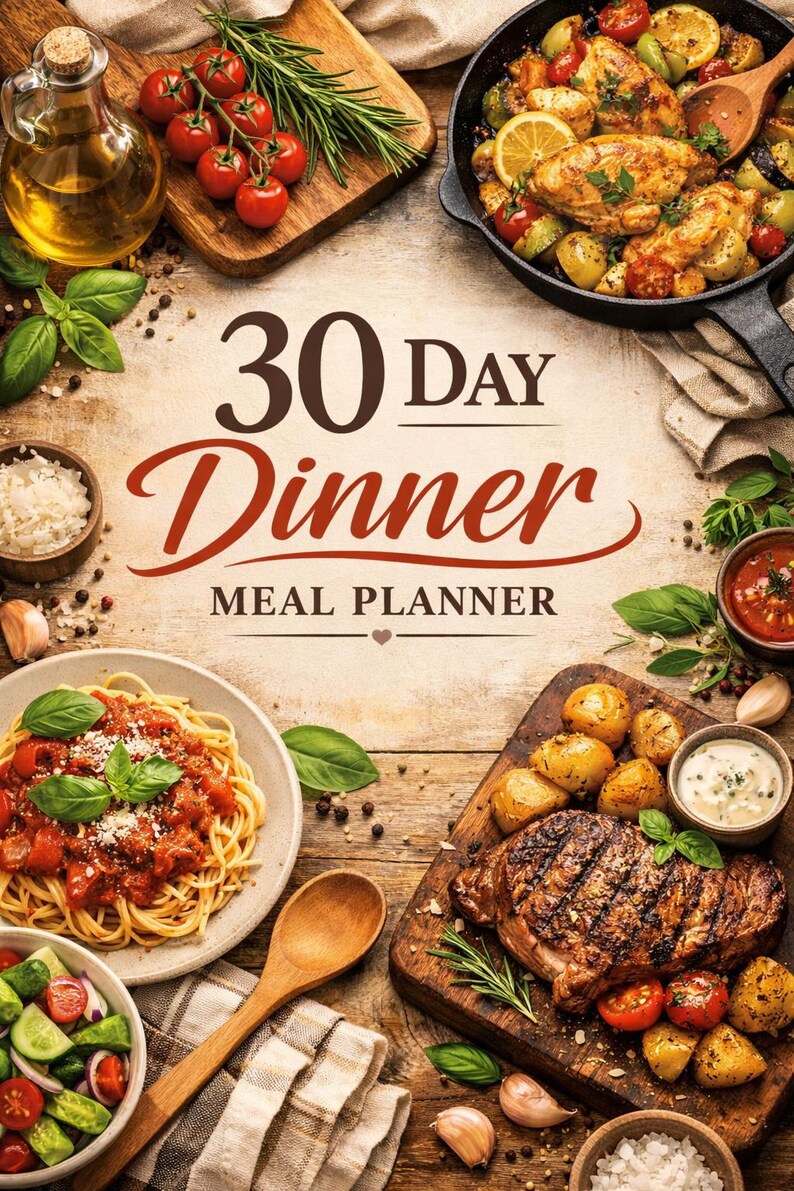 30-day Dinner | Meal Planner - Etsy