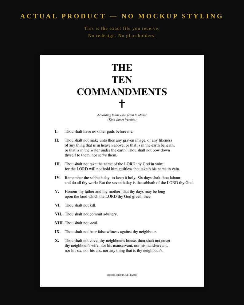 Christian Discipline System for Men – Daily Order Printable (A4/US ...