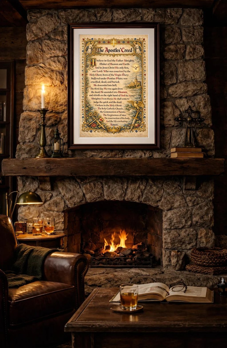The Apostles’ Creed Illuminated Manuscript | Christian Wall Art ...