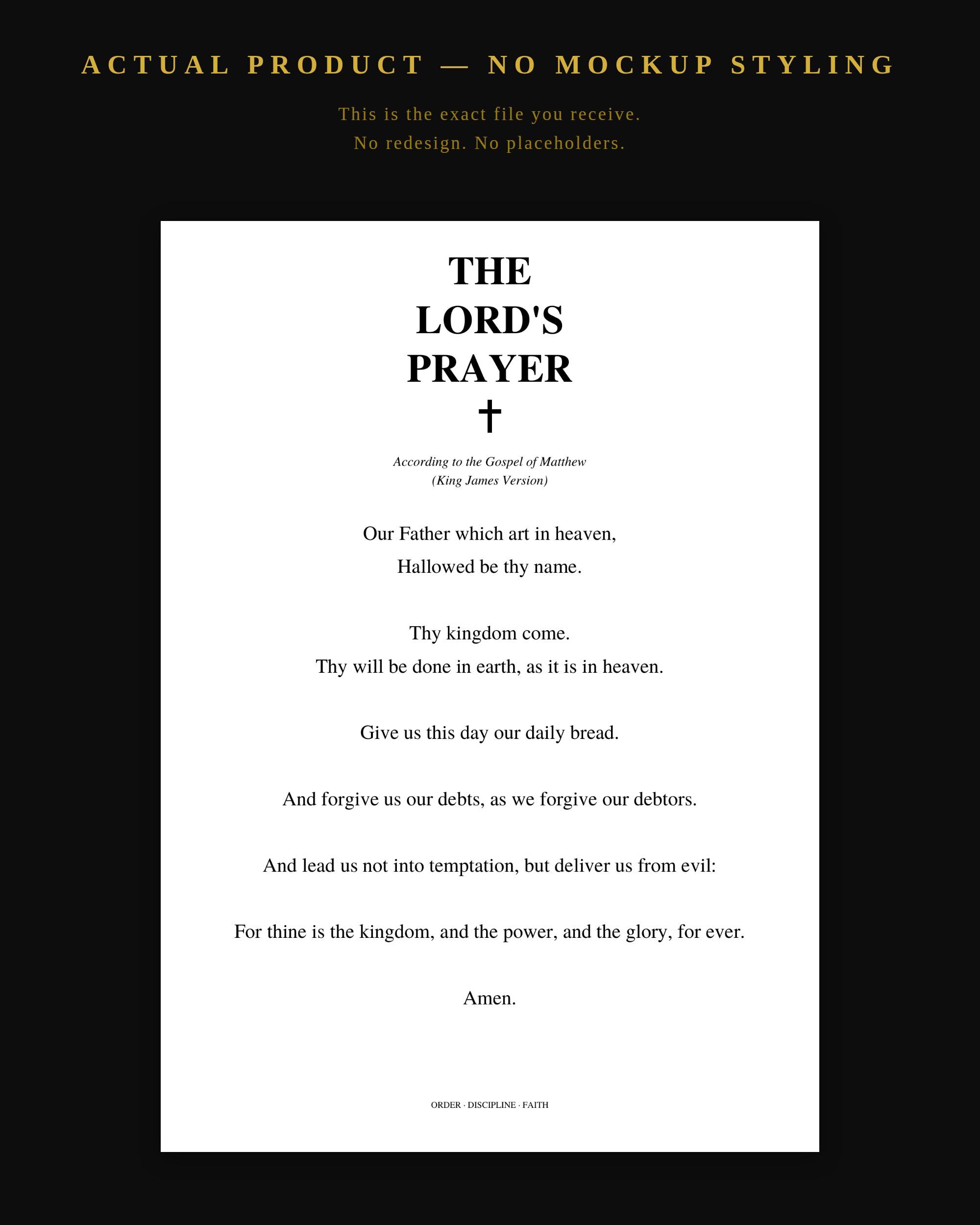 Christian Discipline System for Men – Daily Order Printable (A4/US ...
