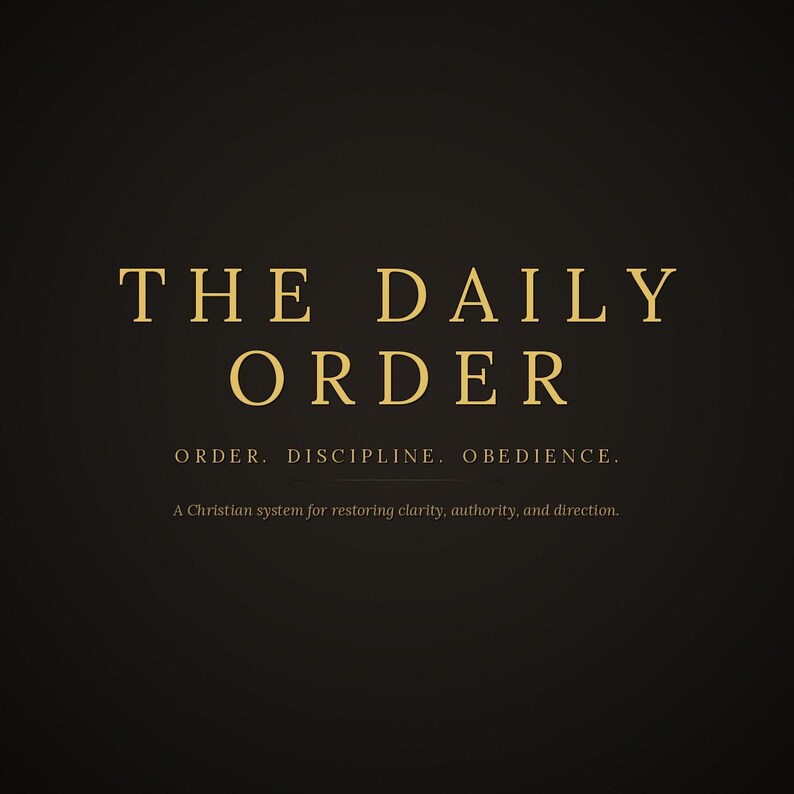 Christian Discipline System for Men – Daily Order Printable (A4/US ...