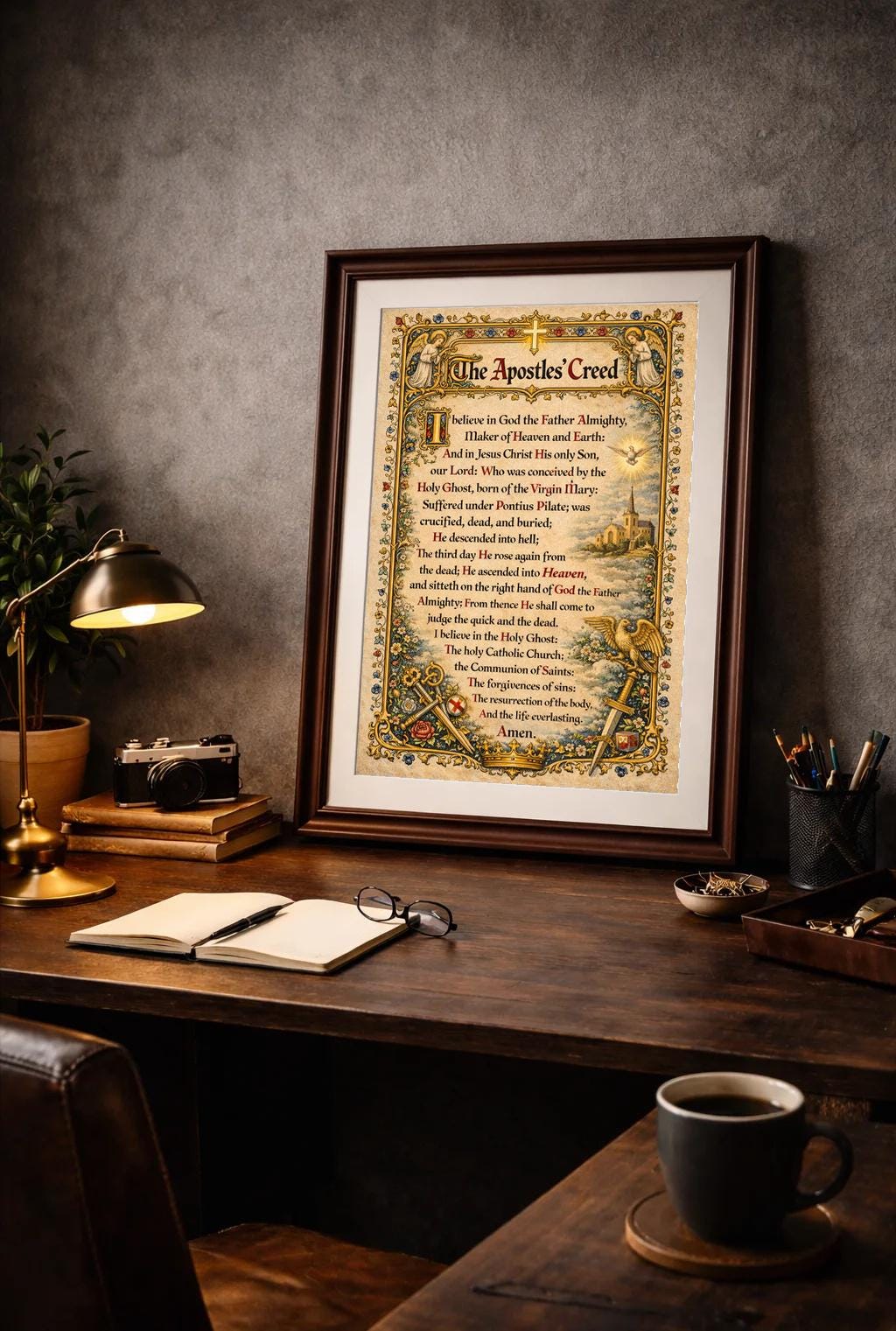 The Apostles’ Creed Illuminated Manuscript | Christian Wall Art ...