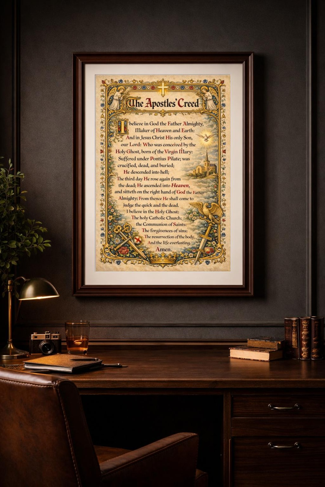 The Apostles’ Creed Illuminated Manuscript | Christian Wall Art ...