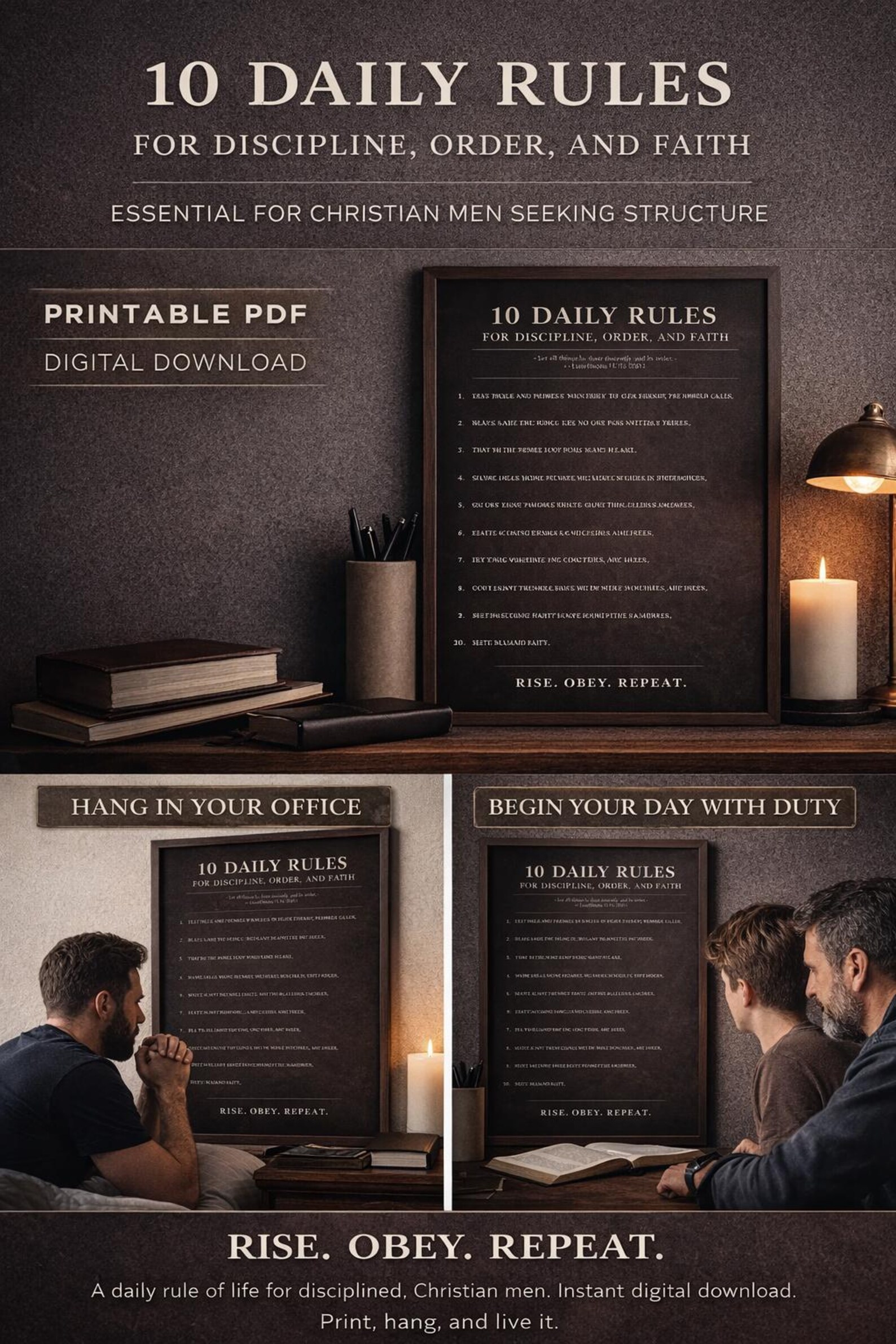 10 Daily Rules for Discipline, Order, and Faith | Christian Men ...