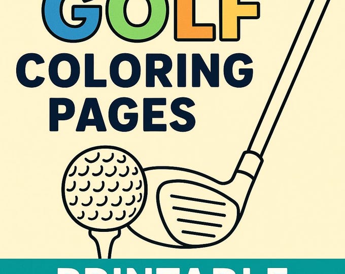 Printable Cute Golf Coloring Pages for Kids & Adults | 25 Pages ...