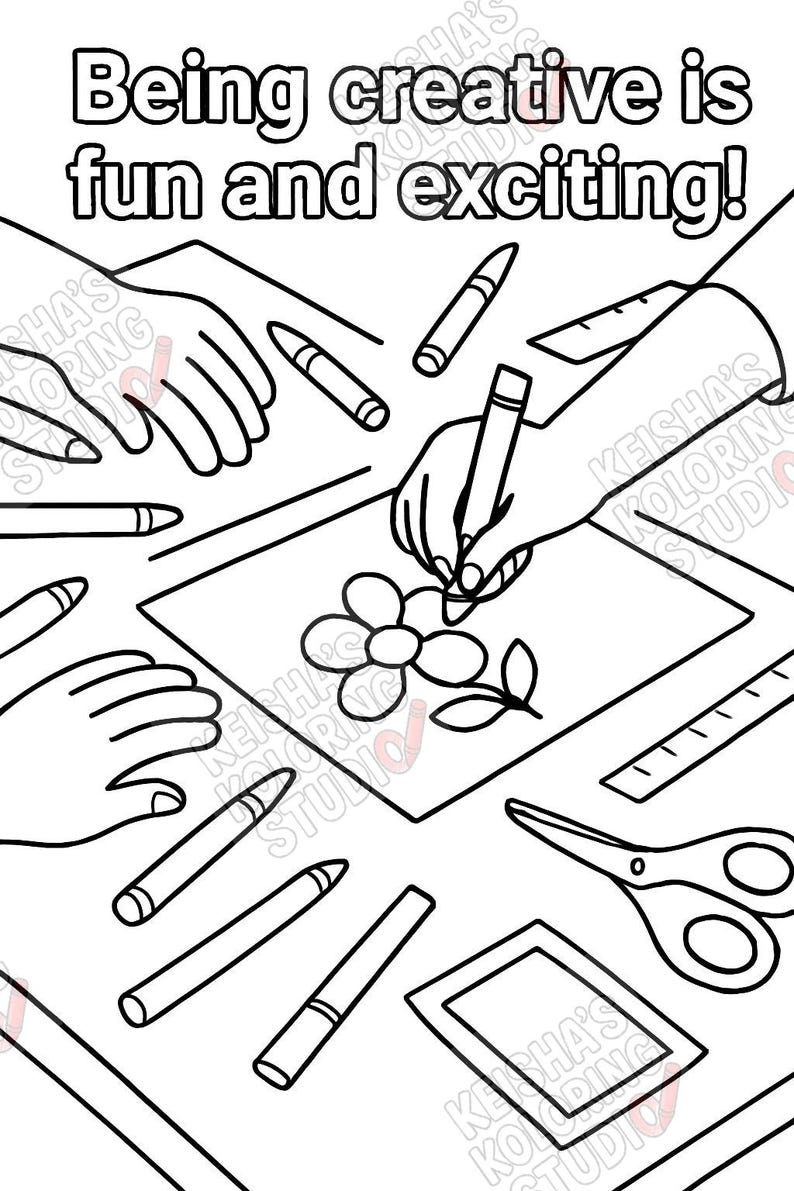 Affirmation Coloring Pages: Back to School Printable Bundle (PDF ...