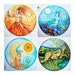 Stickers Set of 4 Witches 4 Elements Stickers Fire Witch, Earth Witch ...